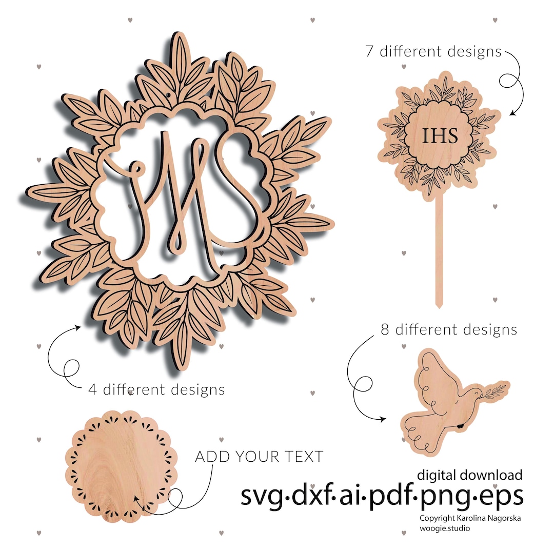 First Communion Laser Cut Files - Etsy