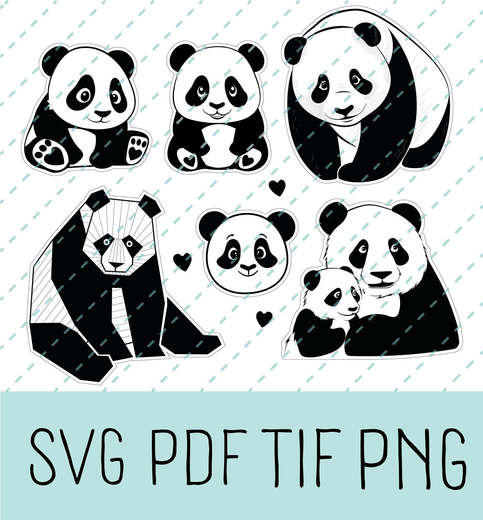 BABY PANDA Png, Svg, Pdf, Tif, Laser File, Print File - Etsy