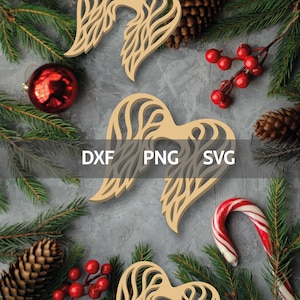 Long Angel Wings for Cutting Machine, Openwork Leser Cut Files for ...