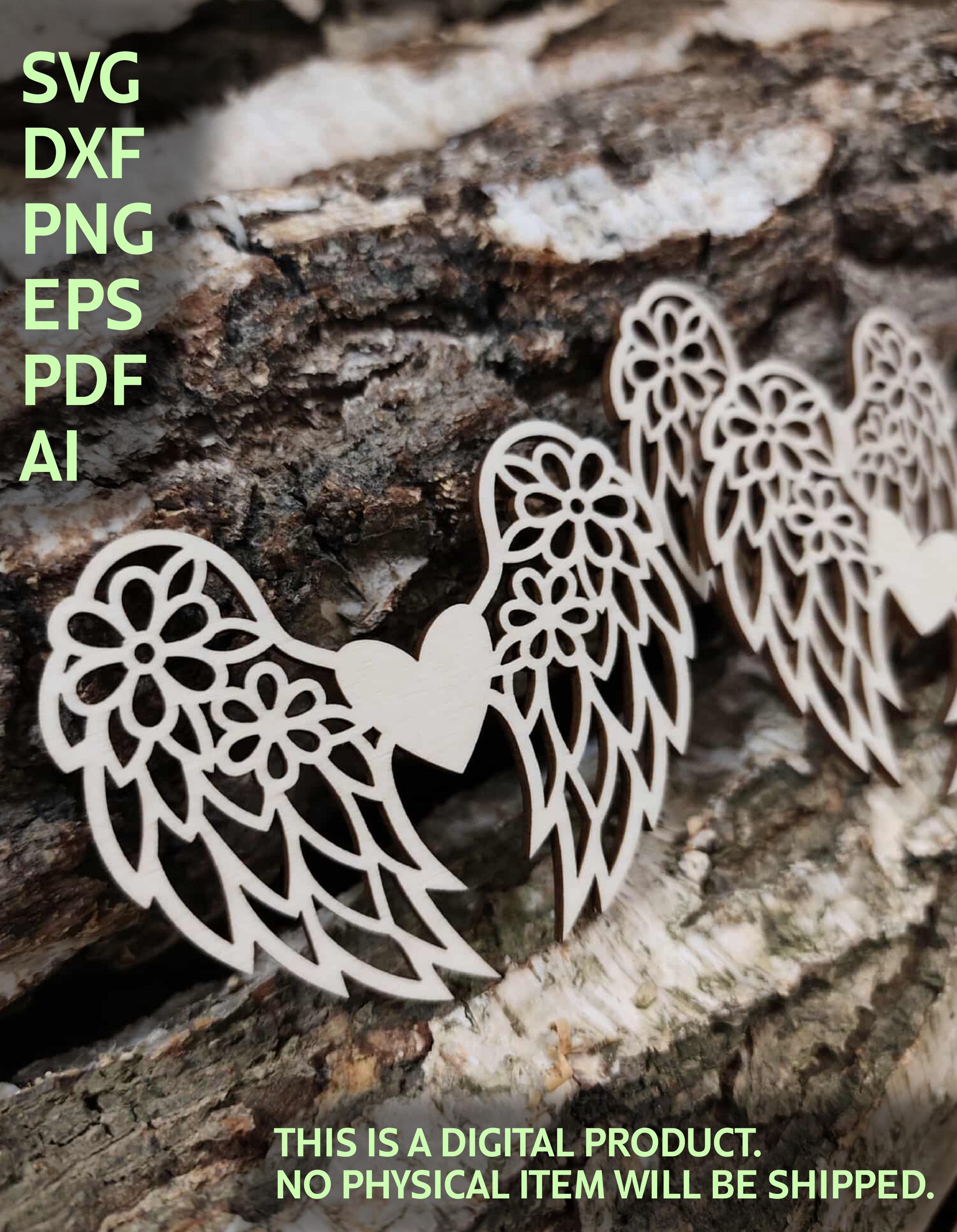 Laser Cut Angel Wings SVG: Macrame Angel Files (digital Download) - Etsy
