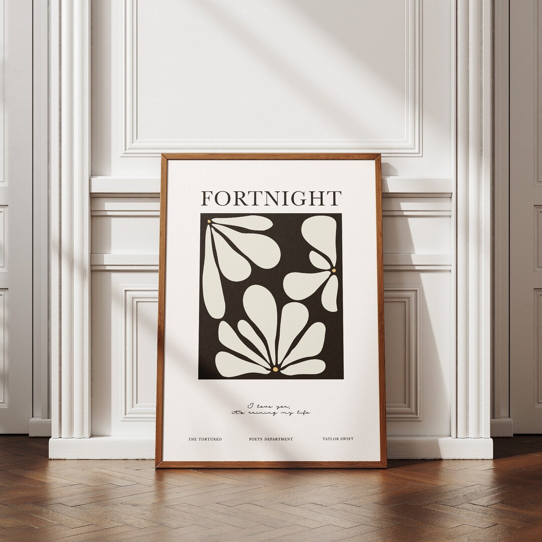 Fortnight, TTPD, the Tortured Poets Department, Swift Wall Art, Taylor ...