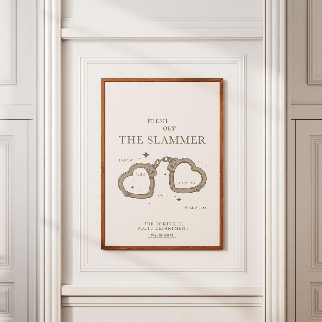 Fresh Out the Slammer, TTPD, Retro Print, the Tortured Poets Department ...