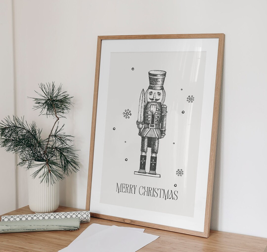 3 Color Nutcracker Christmas Print Nutcracker Print - Etsy