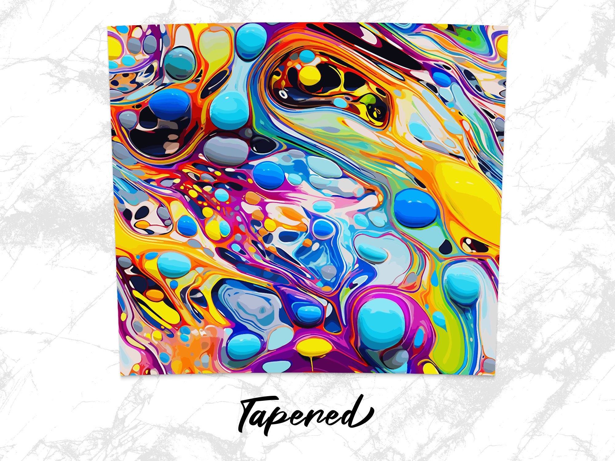 Tumber Wrap: Paint Swirls and Bubbles 20 Oz Tumbler Sublimation Design ...