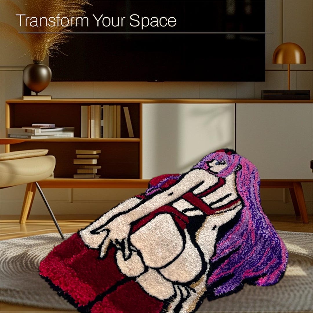 Custom Booty Baddie Girl Rug Handmade Office, Bedroom, Dorm Decor ...