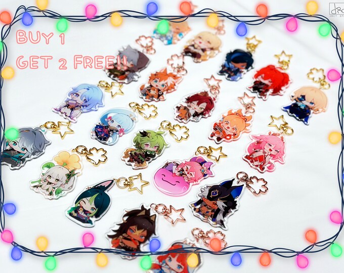 Genshin Keychains New Characters - Etsy