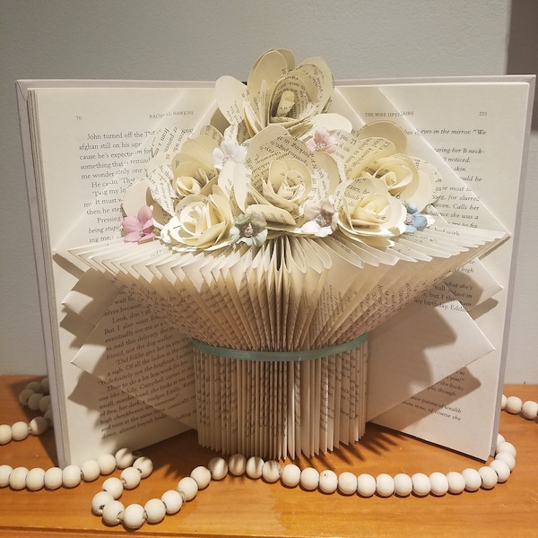 Book Paper Flowers - Etsy