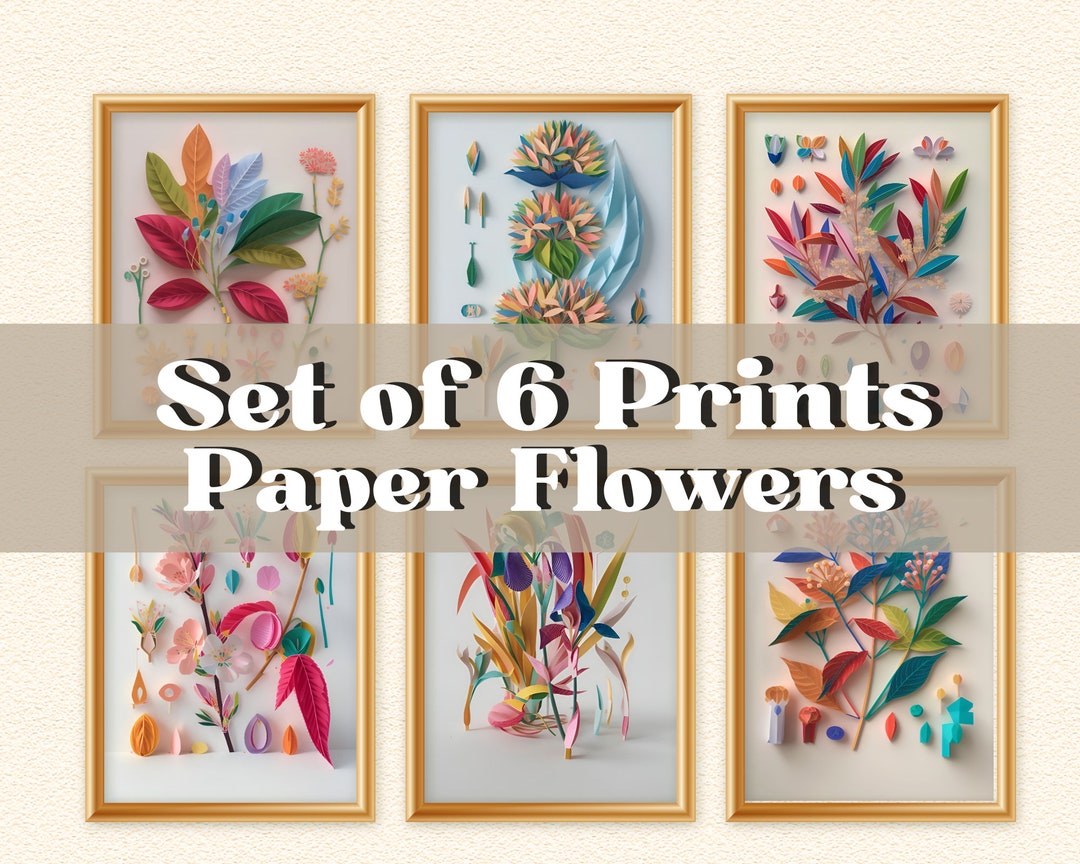 Paper Flower Art Prints Digital Download Modern Abstract - Etsy