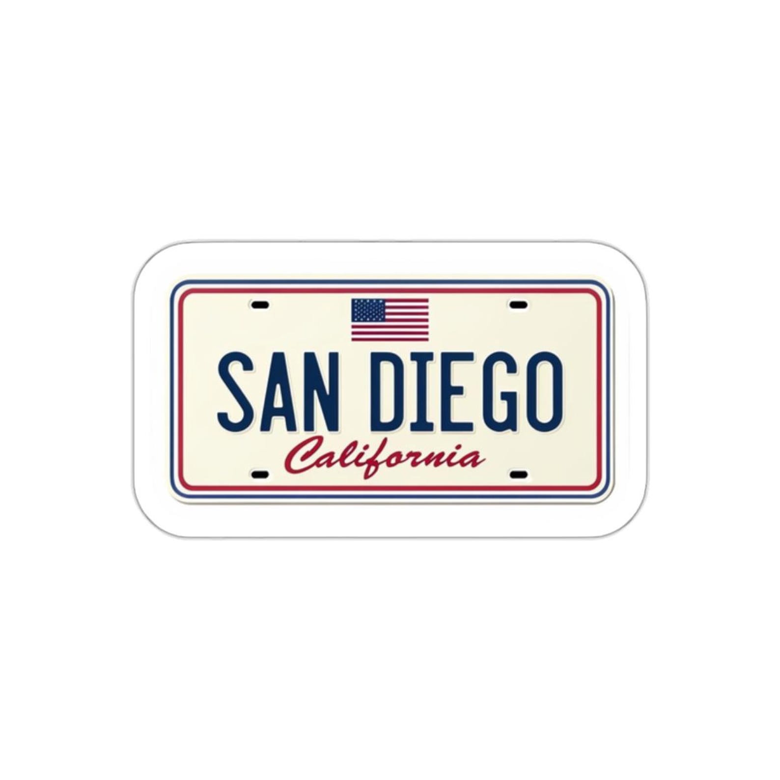 San Diego License Plate Stickers | Fun Travel Decor, Laptop Decals, Car ...