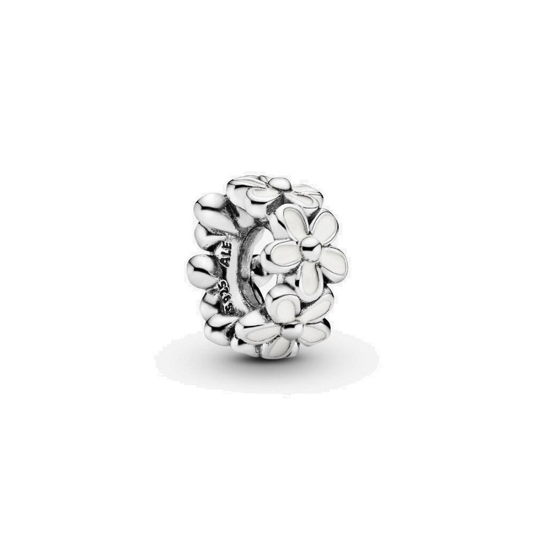 Pandora White Daisy Flower Spacer Charm Elevate Friendships With ...