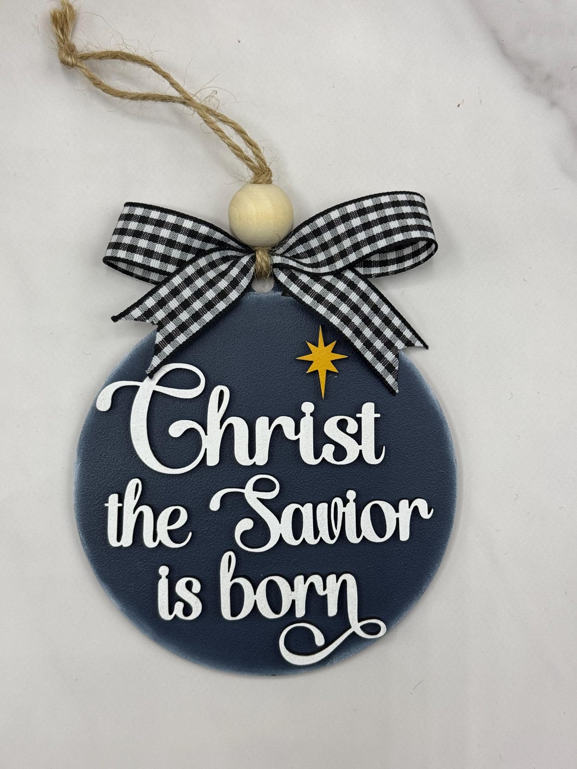 Hand Painted Christ the Savior is Born Christmas Ornament - Etsy