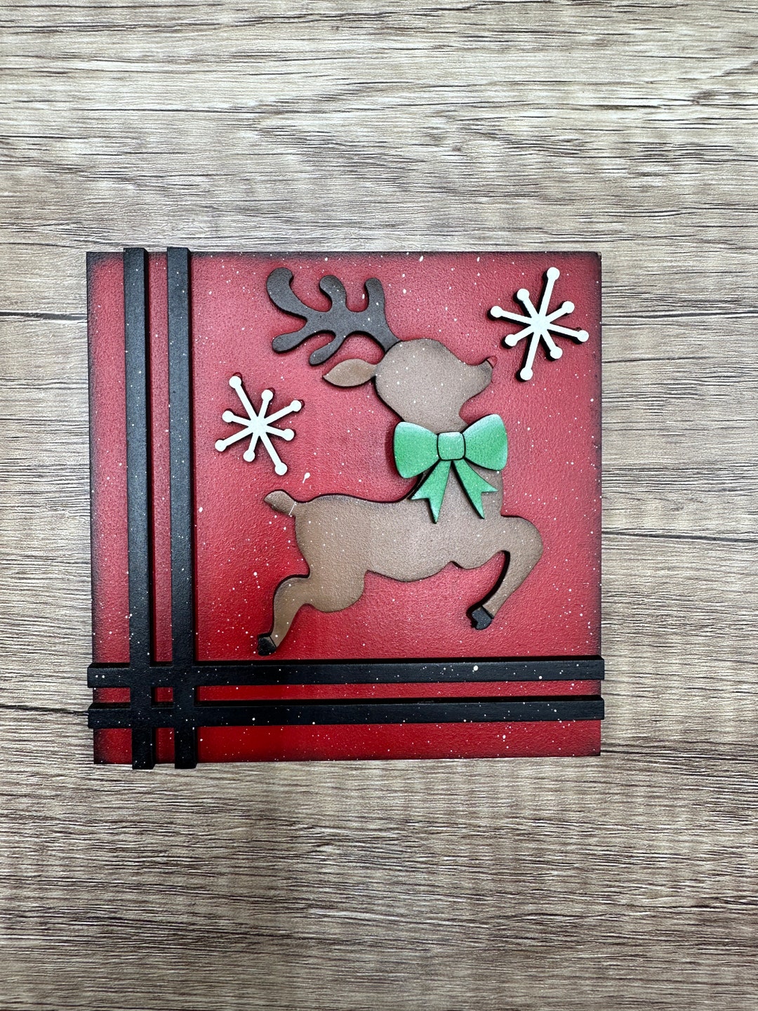 Reindeer 4.25 in Ladder or Farmhouse Sign Insert - Etsy