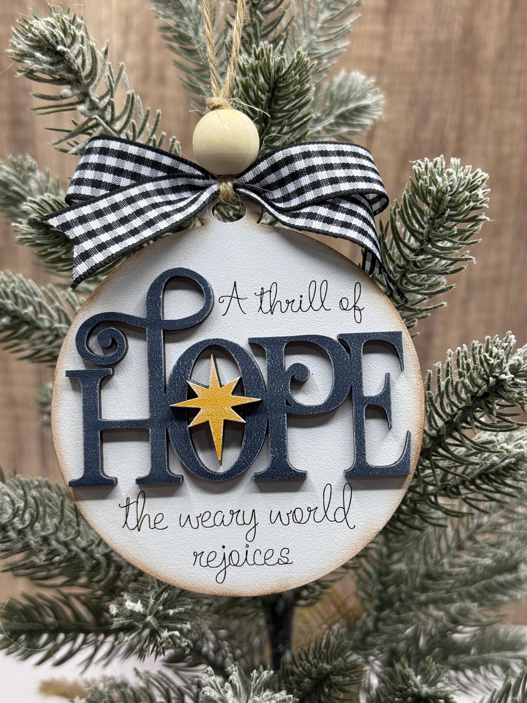 Hand Painted Hope Christmas Religious Ornament - Etsy