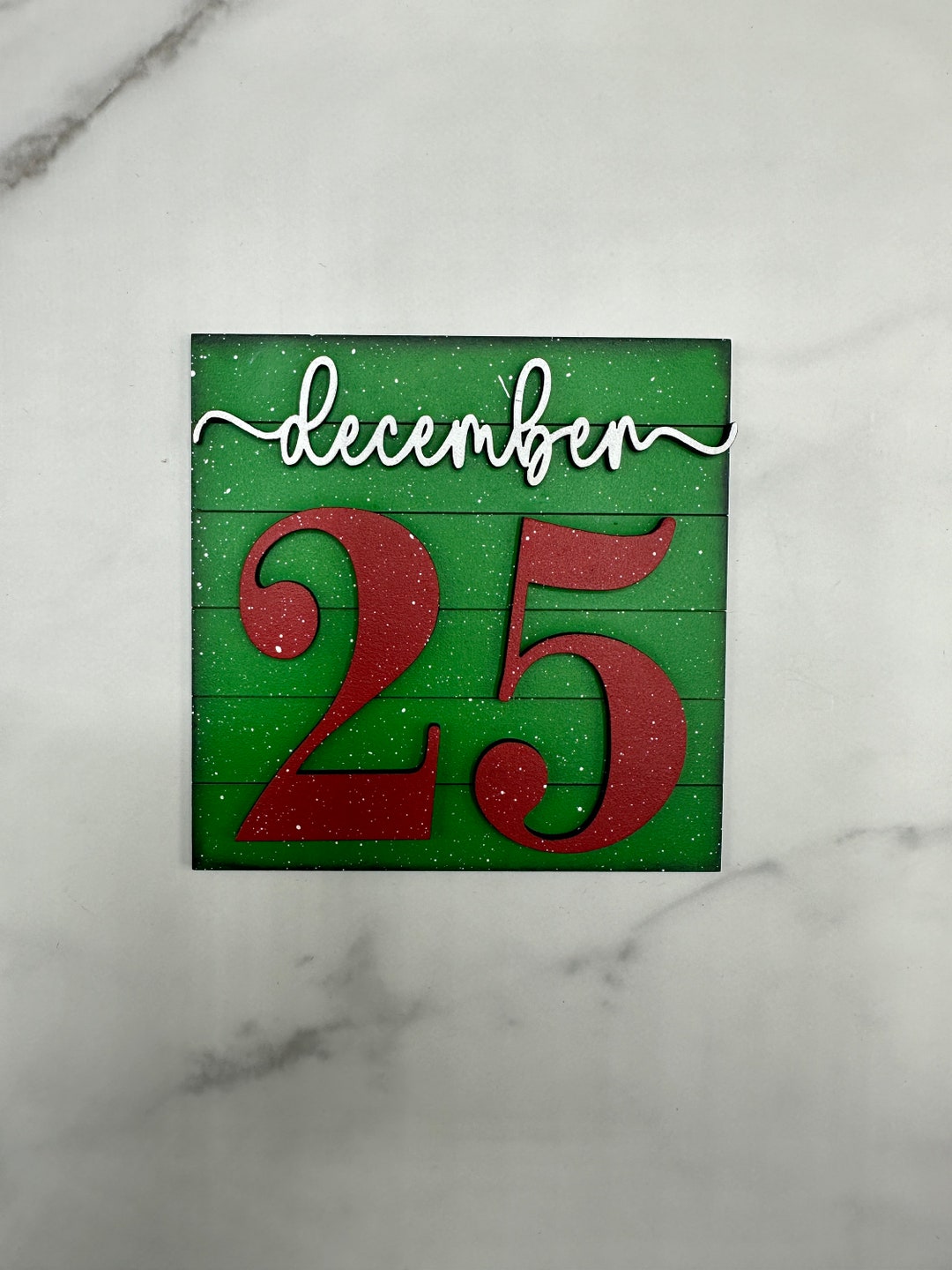 December 25 4.25 in Ladder or Farmhouse Sign Insert - Etsy