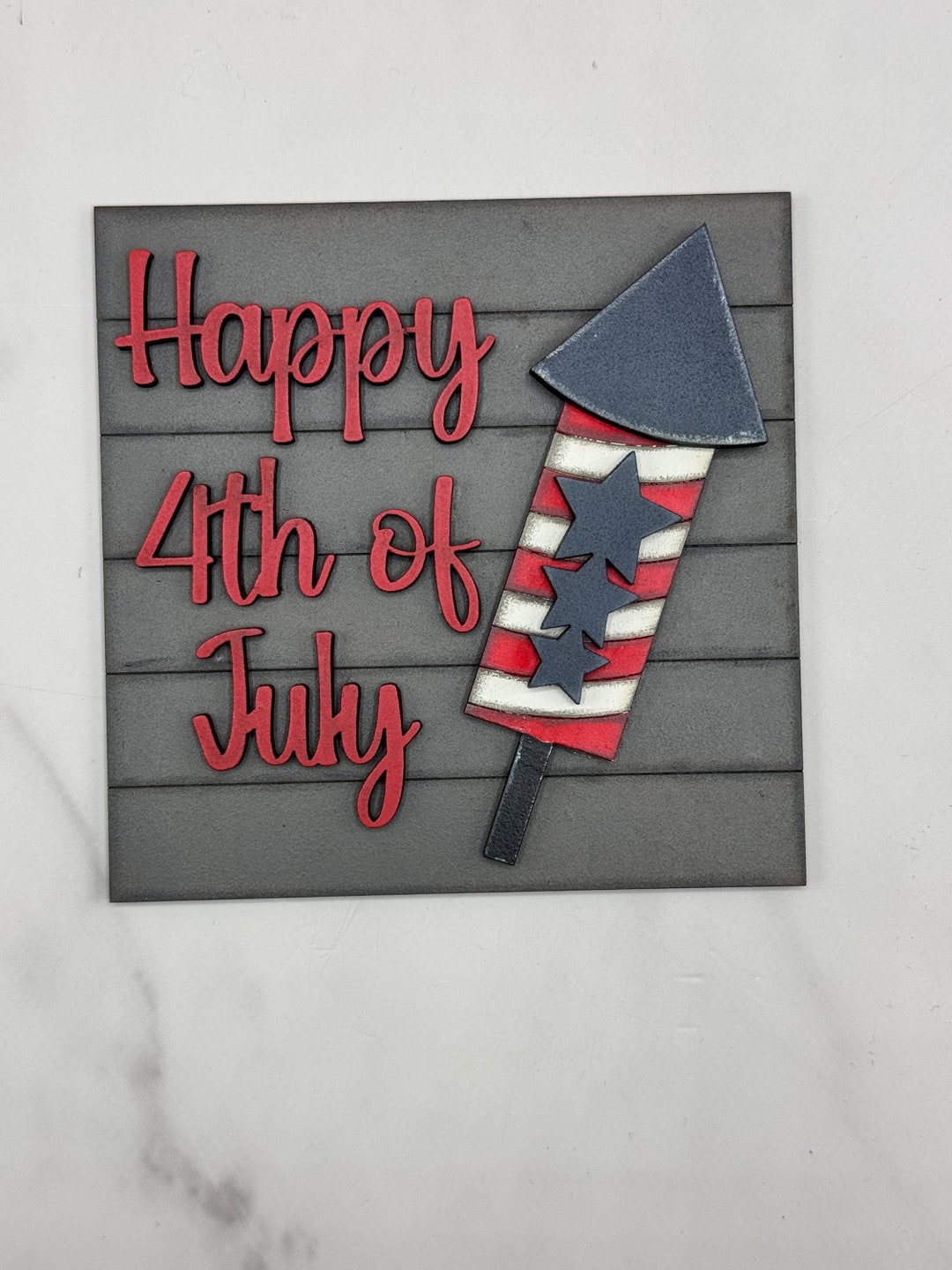 Happy 4th of July 4.25 in Ladder or Farmhouse Sign Insert - Etsy