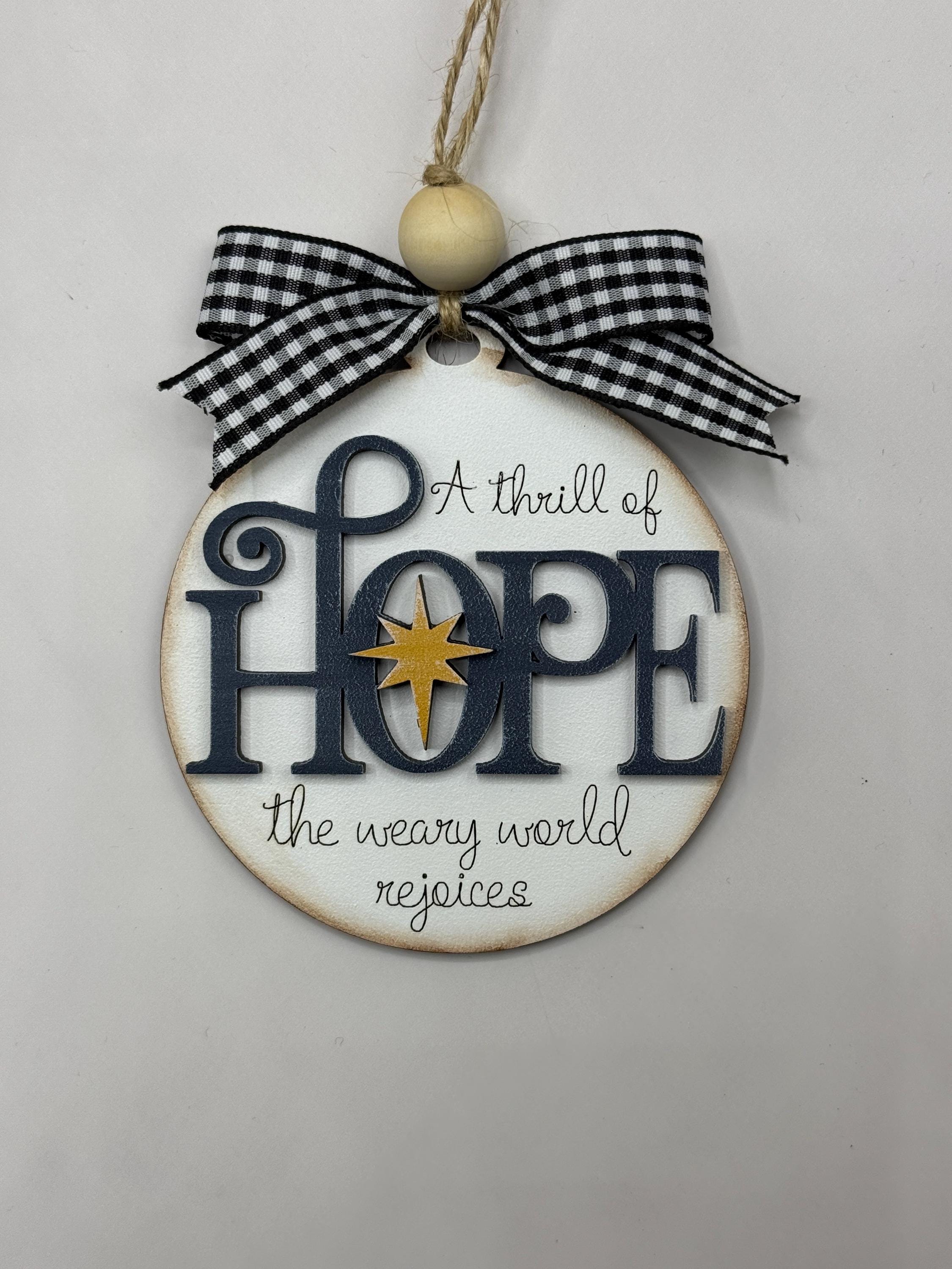 Hand Painted Hope Christmas Religious Ornament - Etsy