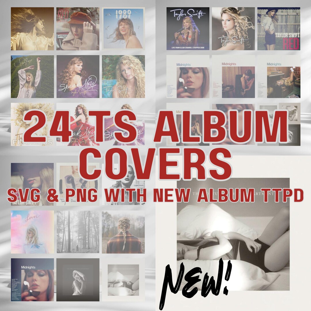 20 TS Inspired Album Covers SVG and PNG Bundle, Music Albums ...
