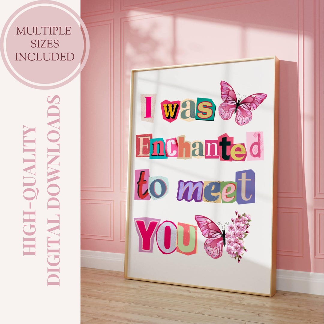 Enchanted Taylor Song Lyrics Poster Print, Music Song Lyric Art ...