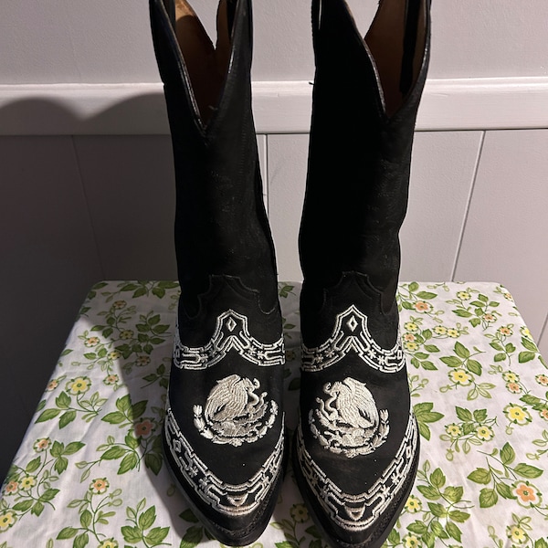 Mens Suede Cowboy Boot - Etsy