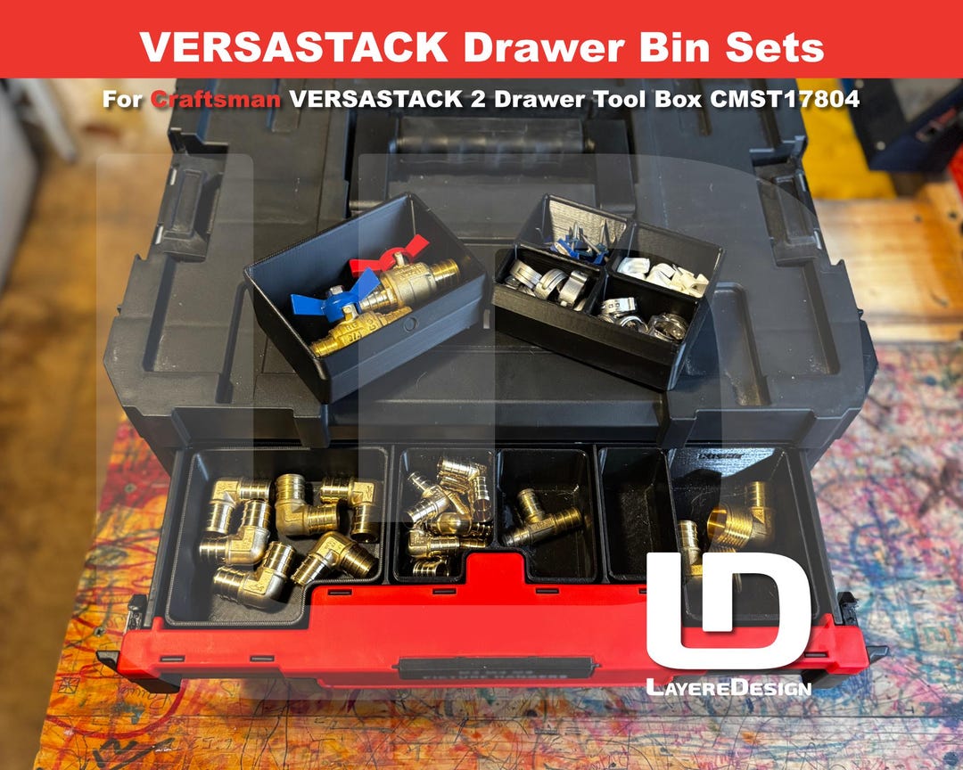 2-drawer Bin Sets | Craftsman VERSASTACK Double Drawer Tool Box ...