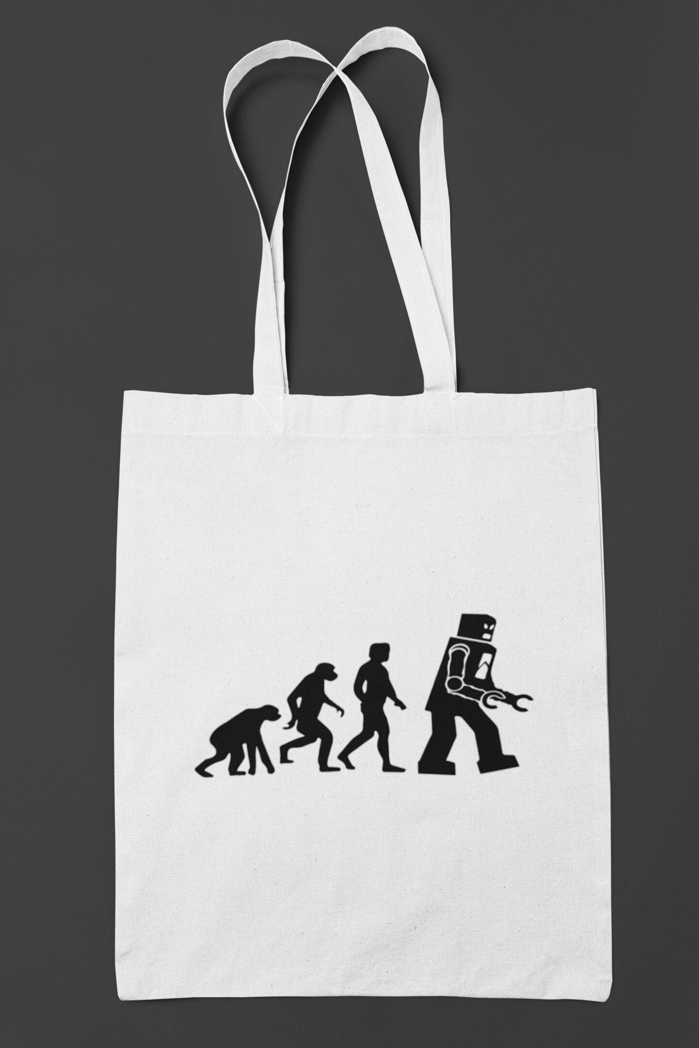 Tote Bag Human Robot Evolution Inspired Sheldon Cooper Parody - Etsy