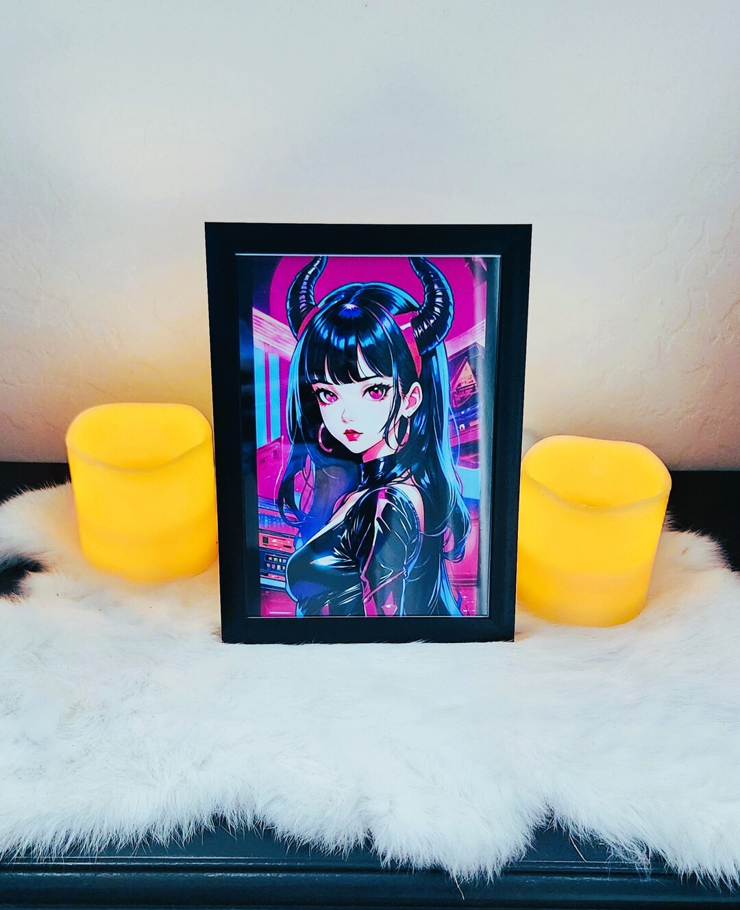 Cyberpunk Demon Girl / Neon Pink Colors / Latex Clothing / Cute Sexy ...