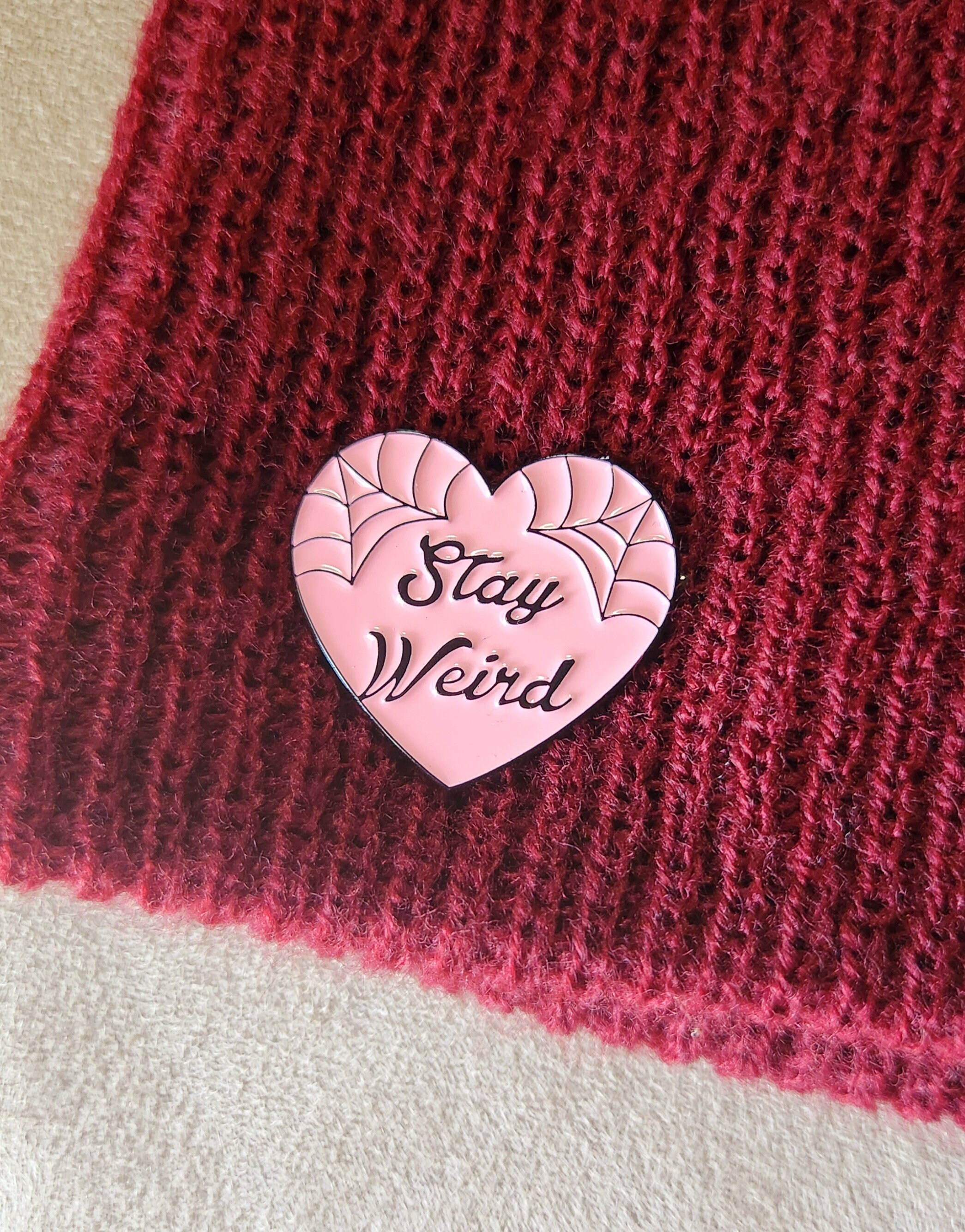 Stay Weird / Heart Shaped Cute Pink Heart / All the Weirdos, Goth ...