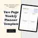 Weekly Planner Template - Digital Planner Template - Two Page Weekly ...
