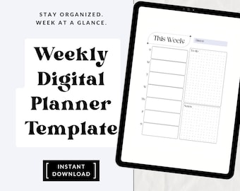 Digital Planner Printable Planner Daily Orginizer Digital Weekly ...