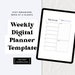 Weekly Digital Planner Template - PDF Download - Etsy
