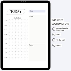 Daily Planner Digital Planner Template - PDF Download - Etsy