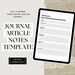 Journal Article Note Taking Template - Etsy