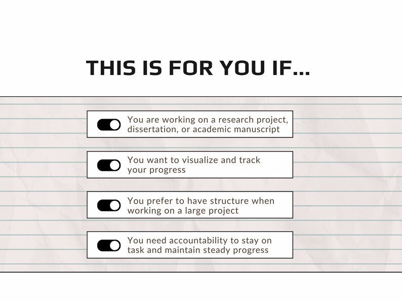 Research Project/dissertation Progress Tracker and Planner - Etsy