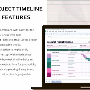 Research Project/dissertation Progress Tracker and Planner - Etsy