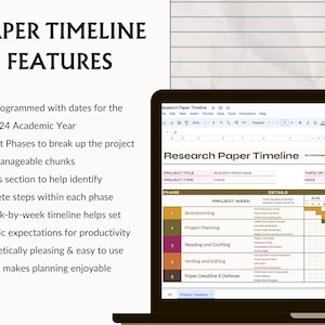 Research Paper/thesis Progress Tracker and Planner - Etsy