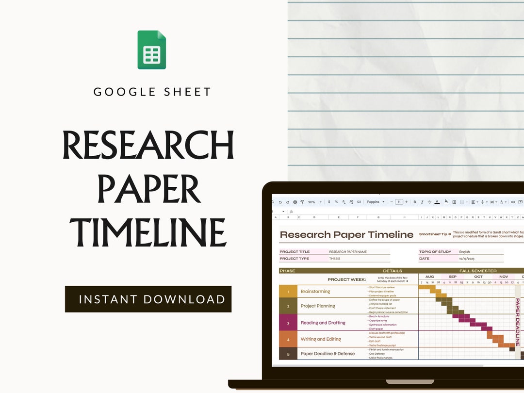 Research Paper/thesis Progress Tracker and Planner - Etsy