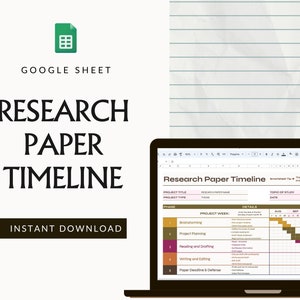 Research Paper/thesis Progress Tracker and Planner - Etsy