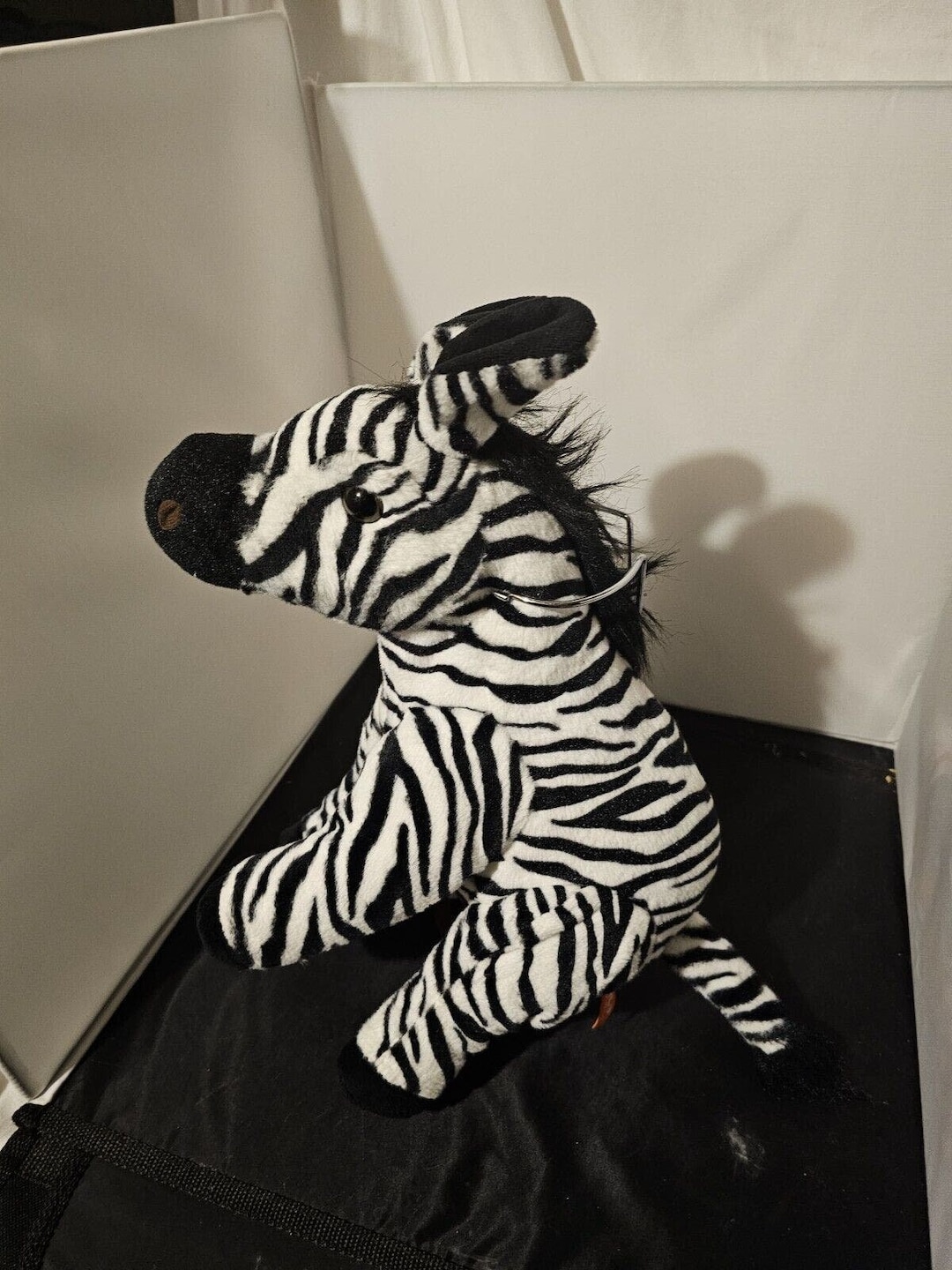 Wild Republic Zebra Black White Plush Stuffed Animal 12 Toy Sitting Z1 ...