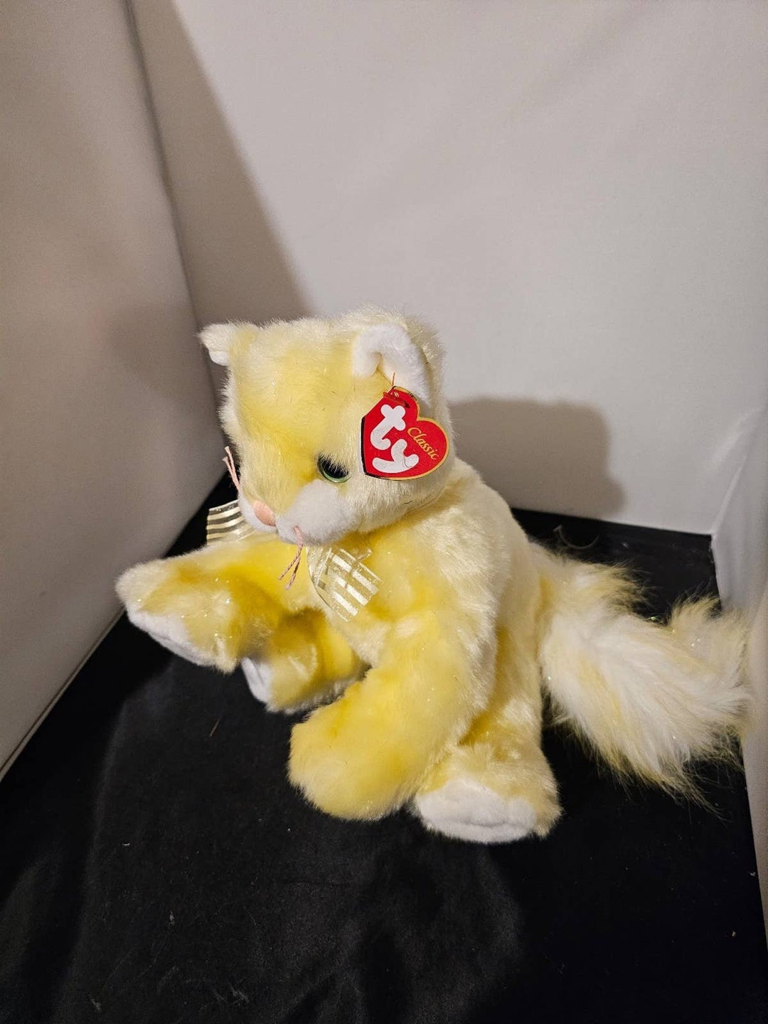 Ty Classic Plush 2003 Glitz Sparkly Yellow Cat With Tags 1123 - Etsy