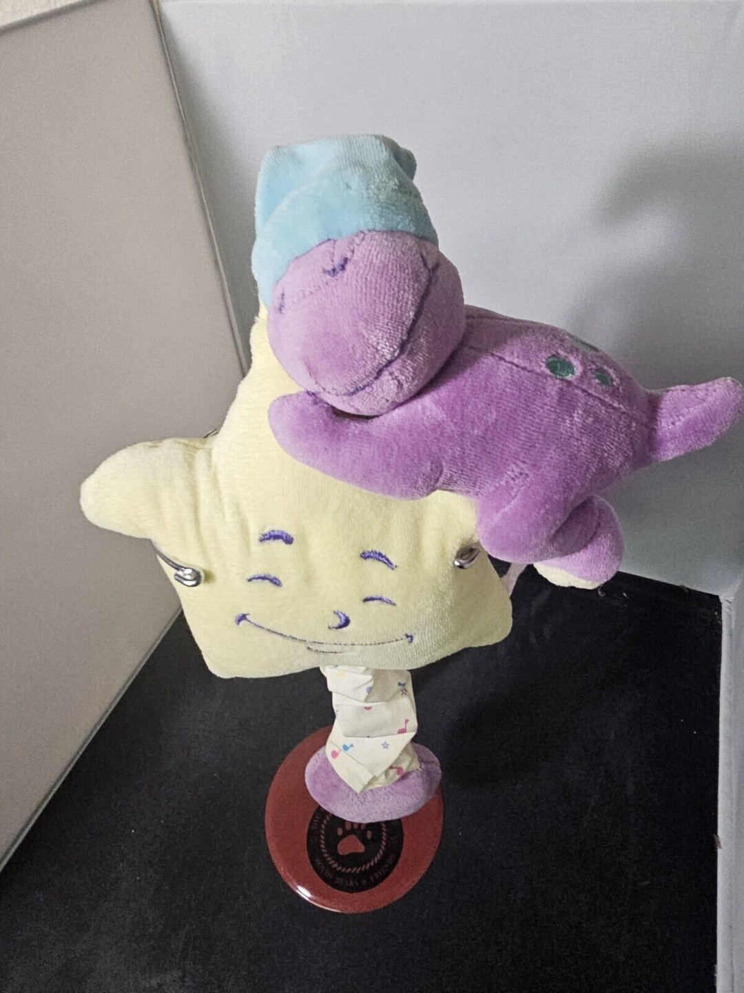 Vintage Barney the Dinosaur Plush Musical Pull Toy Baby Crib Stroller ...