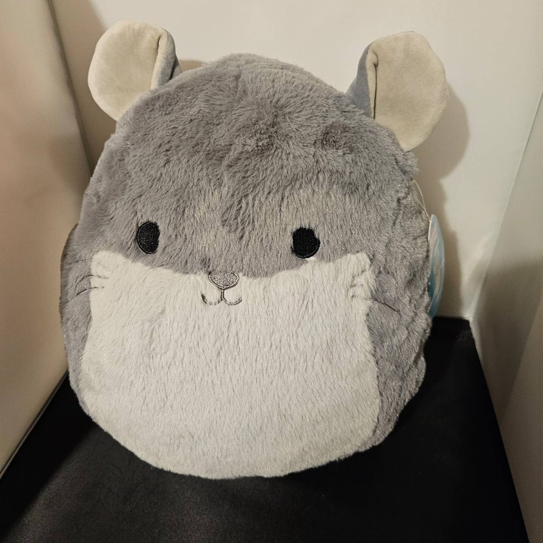NWT Squishmallow Fuzzamallows Miper the Grey Chinchilla Mouse - Etsy