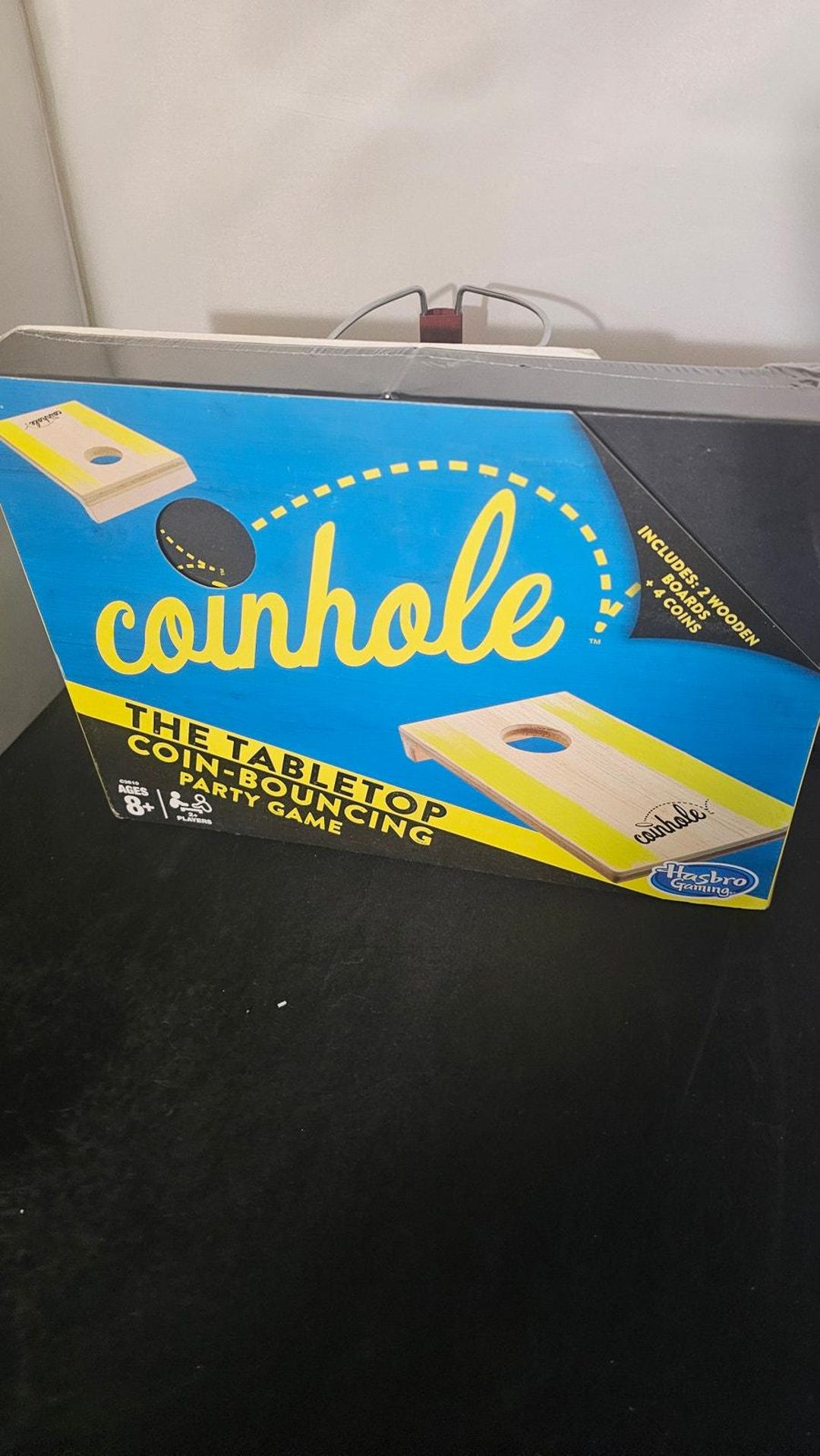 Hasbro Coinhole the Table Top Coin Bouncing Party Game Cornhole(2017 ...