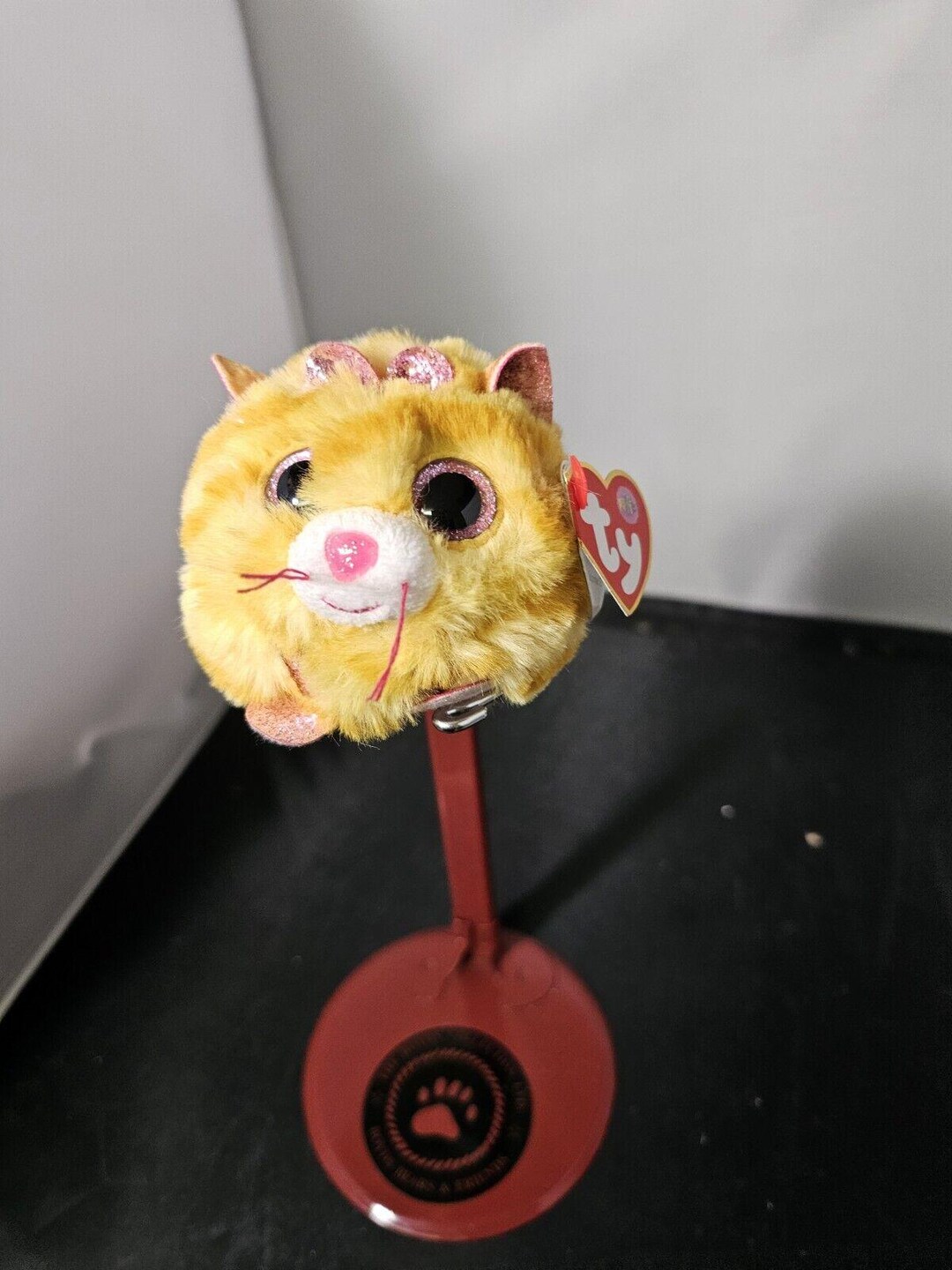 TY Puffies Tabitha the Cat 2.5" Mini Plush Toy Stuffed Animal Orange P1 ...