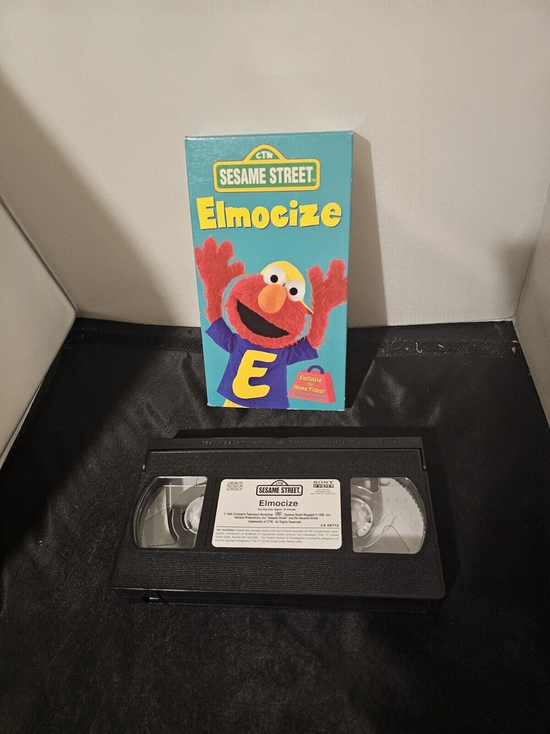 Sesame Street Elmocize VHS, 1996 Exercise Workouts for Kids RARE ...