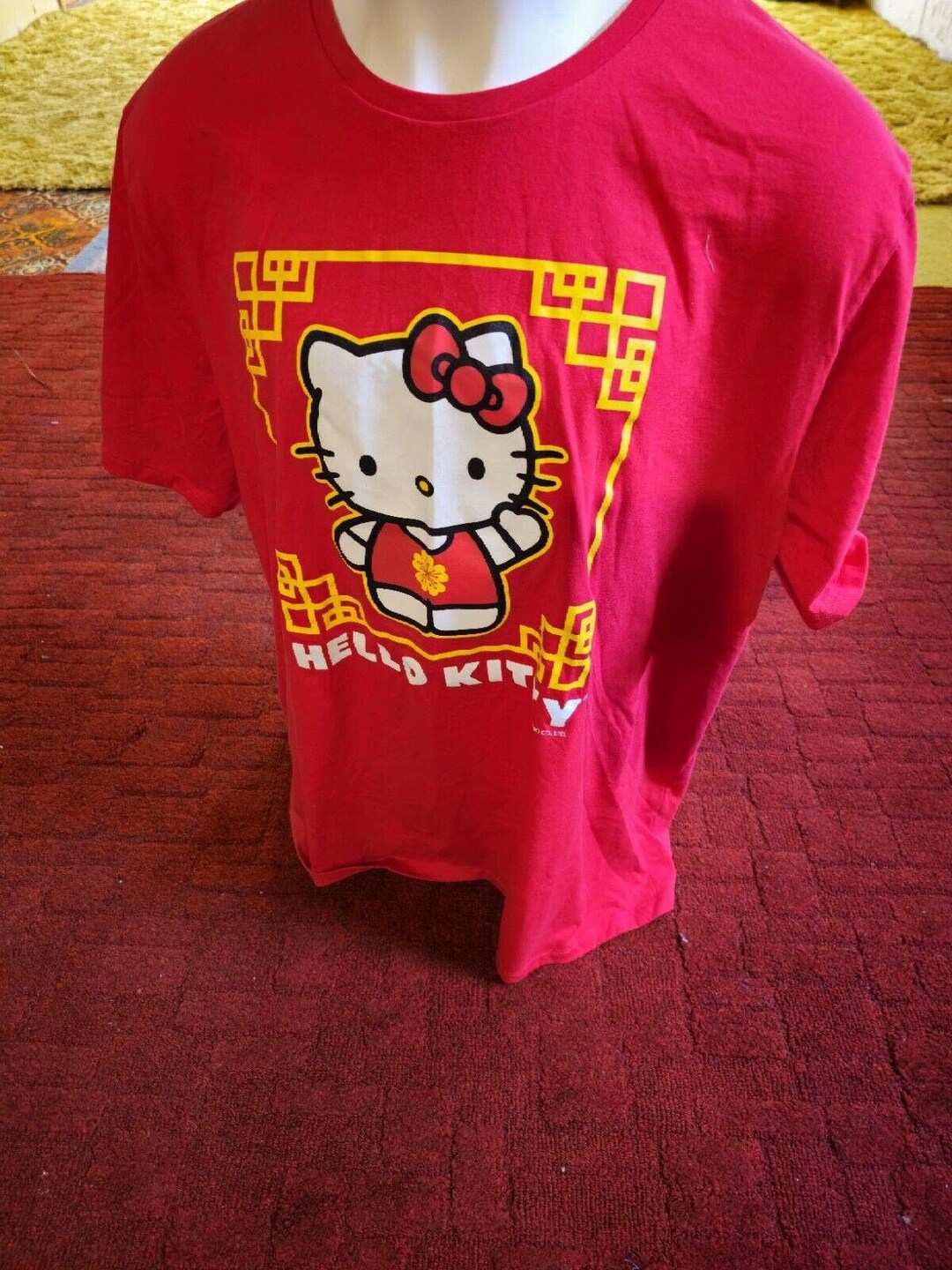 Hello Kitty Shirt 4X Red White Friends Old Navy Short Sleeve New Year ...