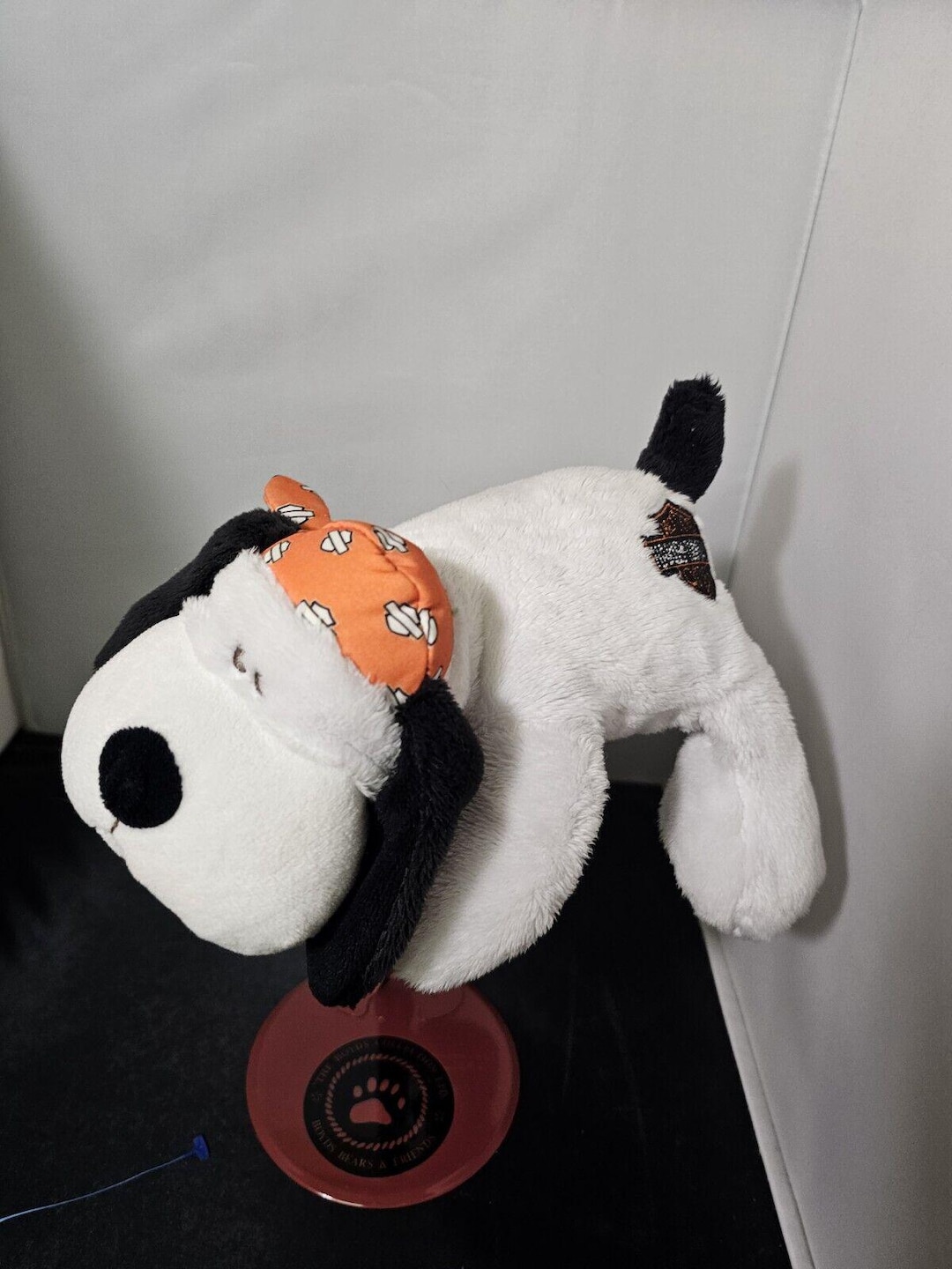 Harley Davidson Puppy Dog Doo Rag Orange White Plush Stuffed Animal 9 ...