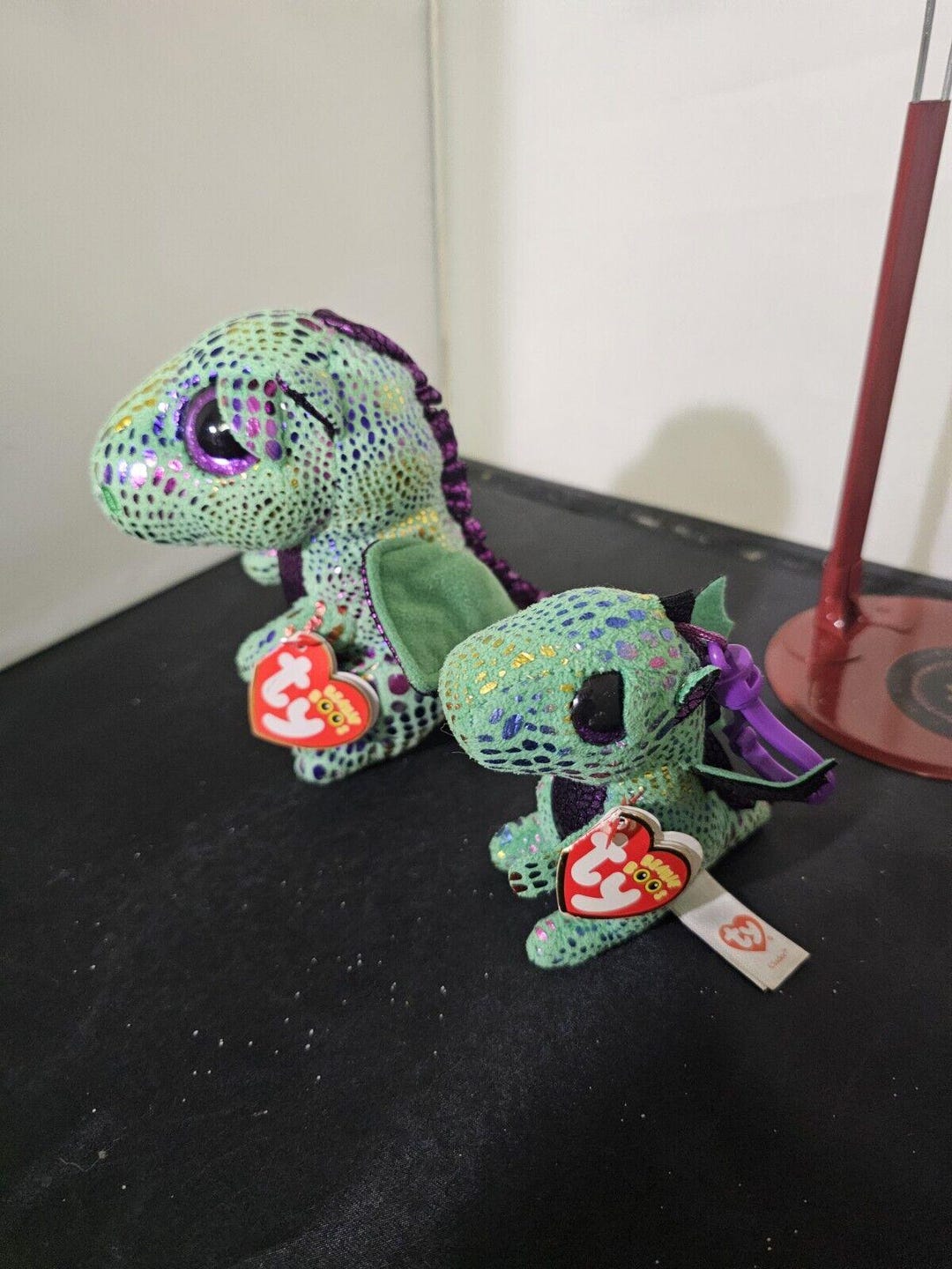 Ty Beanie Boos Cinder the Green Dragon Plush Toy and Clip P1 - Etsy