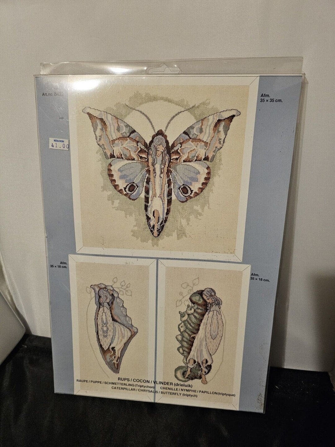 Maria Van Scharrenburg Cross Stitch Kit Rups/ Cocon/ Vlinder Butterfly ...