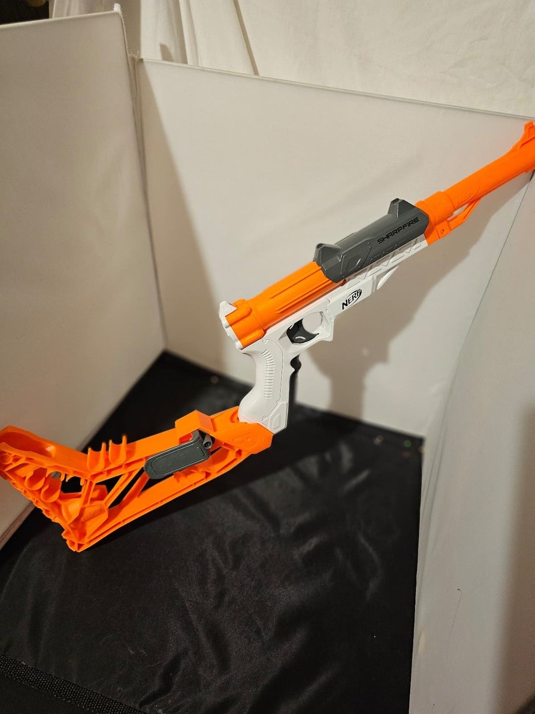 NERF Elite N-strike Sharpfire Pistol Blaster With Shoulder Stock Extension - Etsy