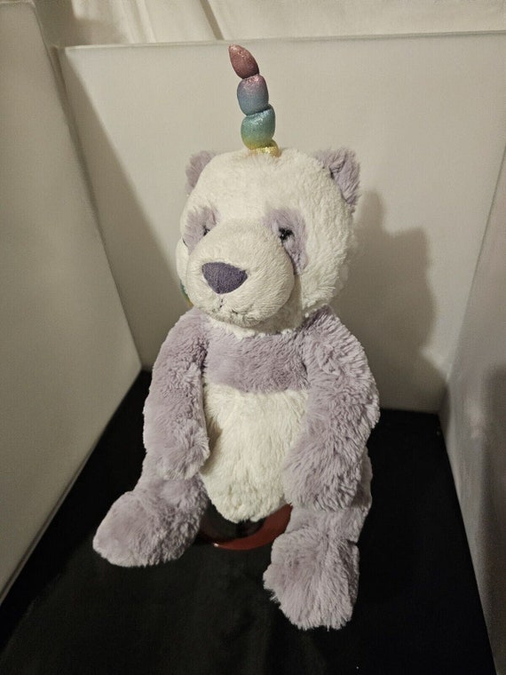 Gund Glitz Pandacorn Purple and White Panda With Rainbow Horn and Wings Z1 Etsy UK